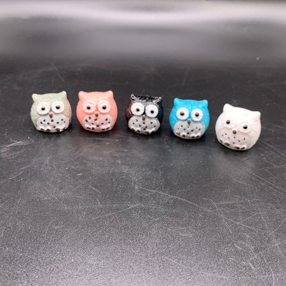 Accents | Set Of 5 Resin Mini Owls | Poshmark
